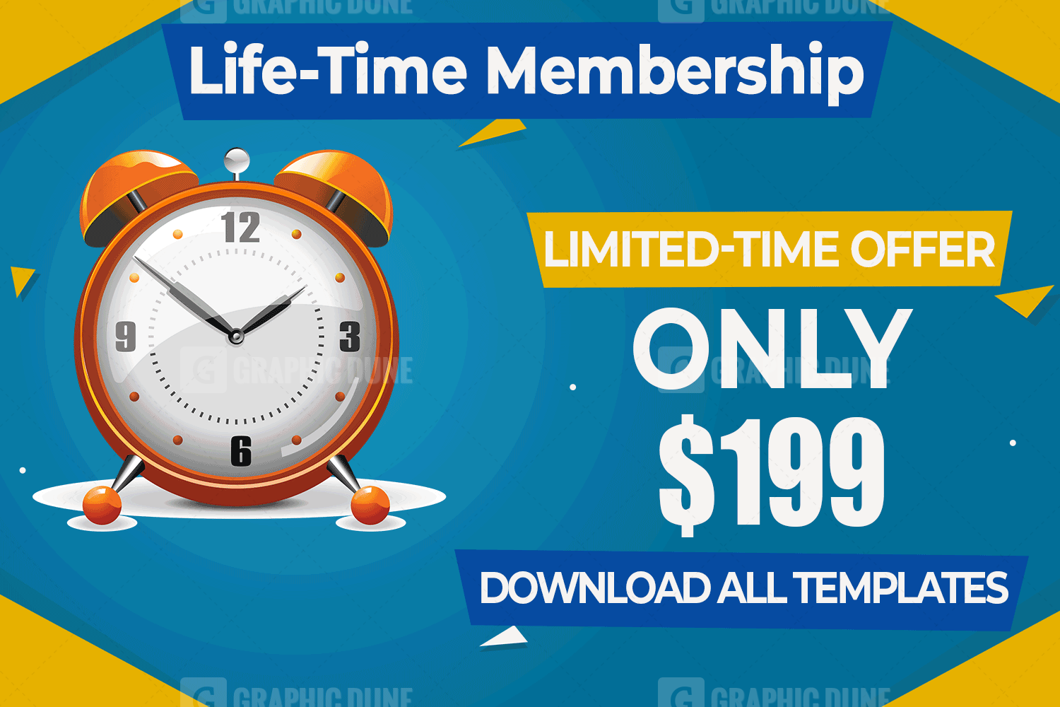 Life Time Membership · Premium Graphic Design Templates