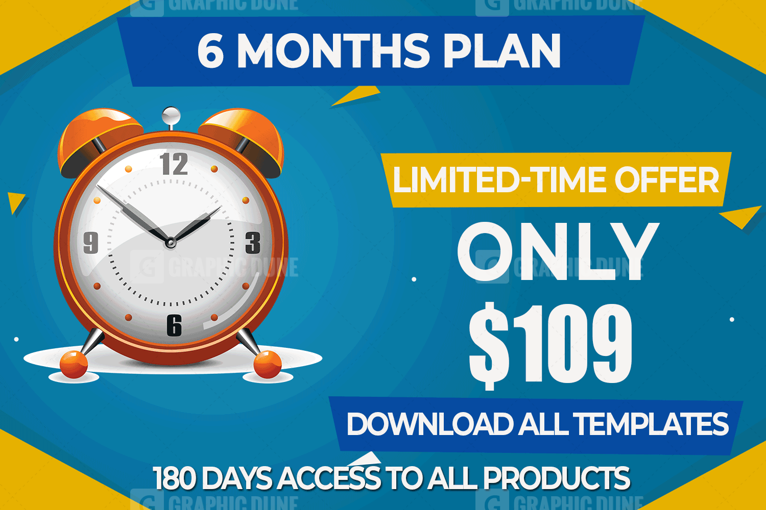 6 MONTHS PLAN · Premium Graphic Design Templates